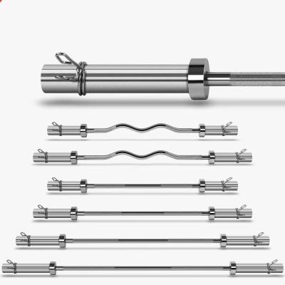 China Factory Price 1.2m 1.5m 1.8m 2.2m Training Barbells Straight Curved Rod WeightLifting Barbell Bars for sale