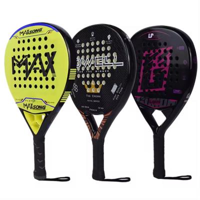 China Wholesale Top Rank Carbon Fiber Sandy Effect Soft Eva Customized Free Design Padel Racket for Pro Player China Manufacture for sale