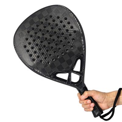 China Wholesale Top Rank Carbon Fiber Sandy Effect Soft Eva Customized Free Design for Pro Player China Manufacture Padel Racket for sale