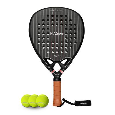 China Top Ranking 3k Paddle Racket Carbon Fiber Power Diamond Shape Tennis Paddle 3 Paddle Ball Racquets Padel Racket Set for sale