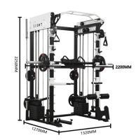 China Hot Sale Multi Function Gym Smith Machine With Accessories Exercise Equipment Machine Integrated Training Machine for sale