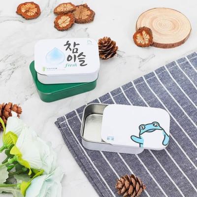 China Het Metaaldia Hoogste Tin Containers Rectangular 95x60mm van het muntsuikergoed Te koop