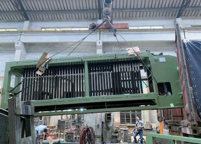 China 3.2mm Wire 80x100mm Adjustable Gabion Mesh Machine 195m/h Mesh Output for sale
