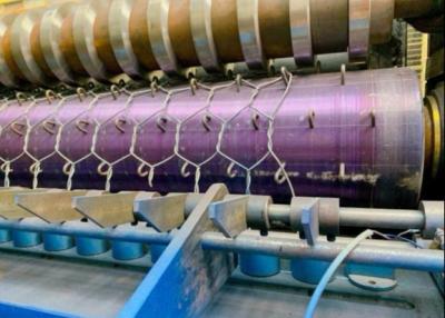 China Half Gears Spin Clockwise 2.8mm Wire  Automatic Stop Gabion Machine for sale