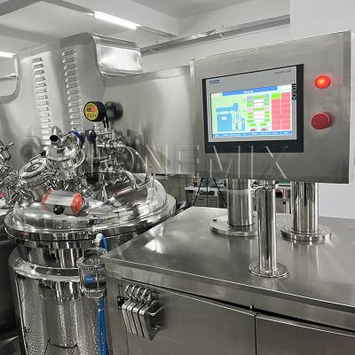 Cina Equipaggiamento di emulsione a doppio sollevamento omogenizzatore a vuoto automatico emulsionatore in vendita
