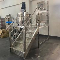China Small Liquid Soap Making Machine 300L Shampoo Mixer Machine With Agitator for sale