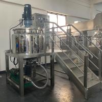 China Small Liquid Soap Making Machine 300L Shampoo Mixer Machine With Agitator for sale