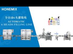 Automatic Six Heads Piston Filling Capping Sealing Machine