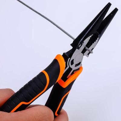 China C1055 60CrV 8 Inch Insulated Long Nose Pliers Long Nose Clamp Pliers for sale