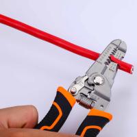 China 175mm Multi-Function Wire Stripper Cutter Crimper Pliers 4Cr13 for sale