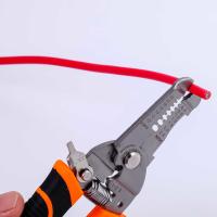 China 175mm Multi-Function Wire Stripper Cutter Crimper Pliers 4Cr13 for sale