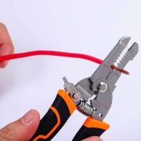 China 175mm Multi-Function Wire Stripper Cutter Crimper Pliers 4Cr13 for sale