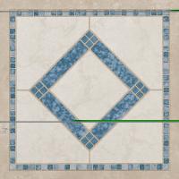 China PVC Self Adhesive Geometry Puzzle Square Floor Tile 12x12 Inch 2.0mm Thick for sale