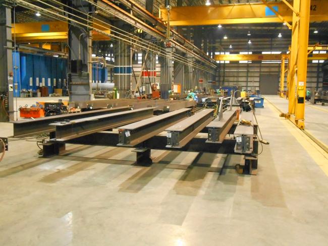 Steel structure workshop exterior view