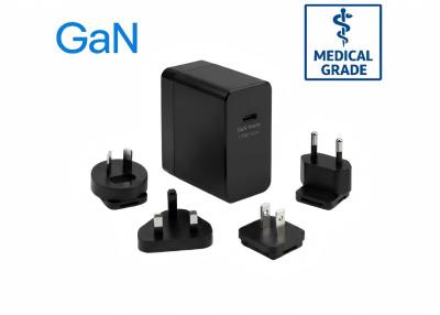 China PD 65W GaN USB-C Medical AC Adapter Power Supply Interchangeable Plugs 5V 9V 12V 15V 20V Multi-Voltage Output for sale