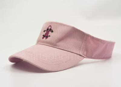 中国 子供、100% の綿のためのピンクによって刺繍されるスポーツのサン バイザーの帽子 52 Cm 販売のため