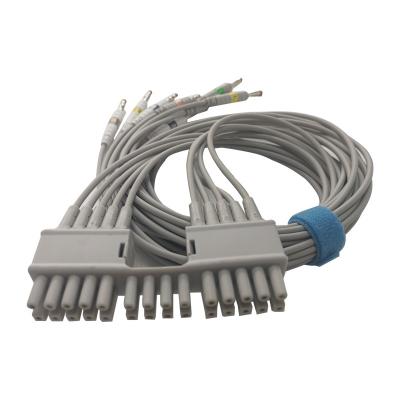 Cina 10 l'elettrocardiogramma grigio del cavo ECG cabla il Leadwire di ECG in terminale della banana 4,0 in vendita