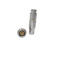 China 2 Pin Self Locking LEMO Circular Push Pull Connectors With Coaxial Cable for sale