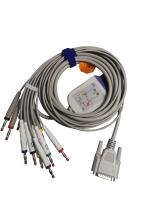 China Mindray 10 Lead Ecg Cable Compatible With Mindray ECG EKG Machine for sale