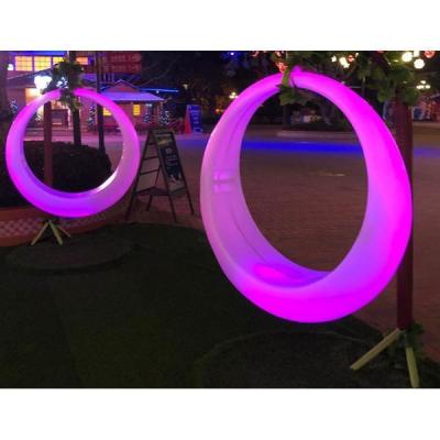 China high quality LED remote control luminous swing, rotational molding led swing for sale