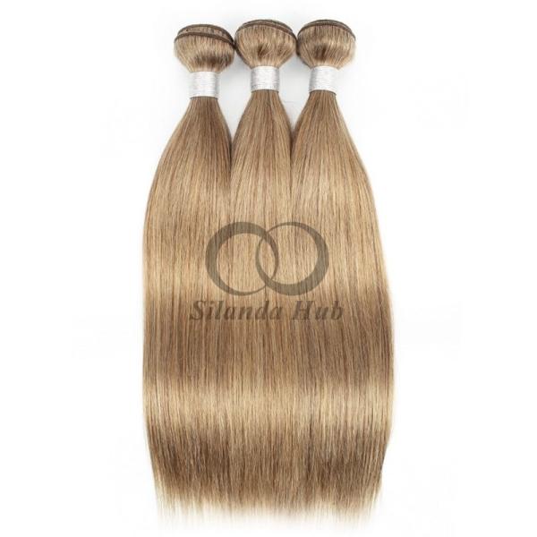 Quality #8 Ash Brown Straight Remy Human Hair Bundles Sew In Weave Bundles Brazilian Bundle Deals for sale