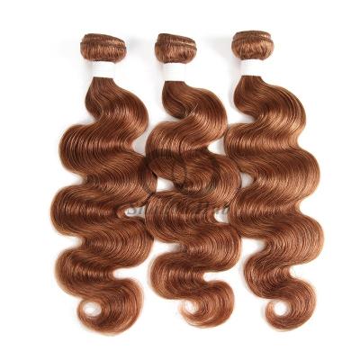 China #30 Medium Auburn Body Wave Remy Human Hair Bundles Sew In Weave Bundles Brazilian Bundle Deals for sale