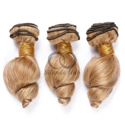 China #27 Honey Blonde Loose Wave Remy Human Hair Bundles Sew In Weave Bundles Brazilian Bundle Deals for sale