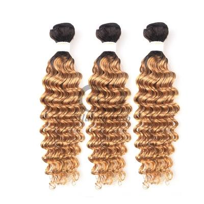 China #T1B/27 Deep Wave Remy Human Hair Bundles Sew In Weave Bundles Brazilian Bundle Deals for sale