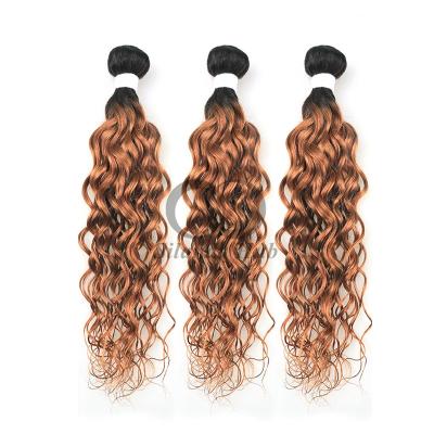 China #T1B/30 Water Wave Remy Human Hair Bundles Sew In Weave Bundles Brazilian Bundle Deals for sale