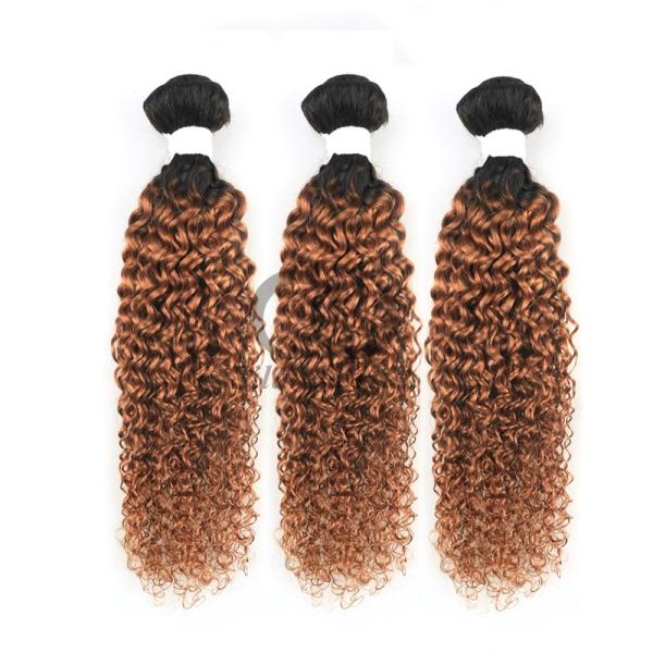 Quality #T1B/30 Kinky Curly Remy Human Hair Bundles Sew In Weave Bundles Brazilian Bundle Deals for sale