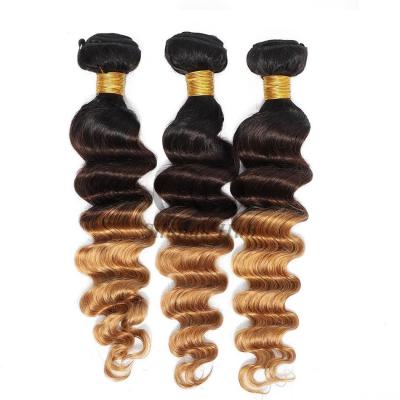 China #T1B/4/27 Loose Deep Wave Remy Human Hair Bundles Sew In Weave Bundles Brazilian Bundle Deals for sale