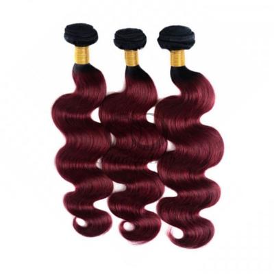 China #T1B/Burgundy Body Wave Remy Human Hair Bundles Sew In Weave Bundles Brazilian Bundle Deals for sale