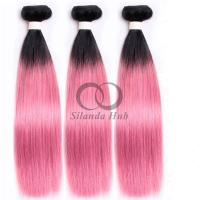 Quality #T1B/Pink Straight Remy Human Hair Bundles Sew In Weave Bundles Brazilian Bundle for sale