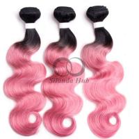 Quality #T1B/Pink Body Wave Remy Human Hair Bundles Sew In Weave Bundles Brazilian for sale