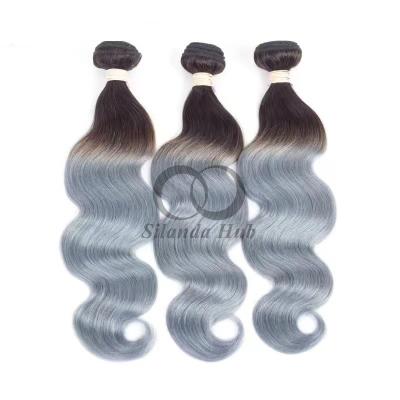 China #T1B/Grey Body Wave Remy Human Hair Bundles Sew In Weave Bundles Brazilian Bundle Deals for sale