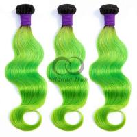 Quality #T1B/Green Body Wave Remy Human Hair Bundles Sew In Weave Bundles Brazilian for sale