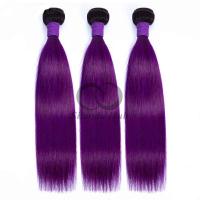 Quality #T1B/Purple Straight Remy Human Hair Bundles Sew In Weave Bundles Brazilian for sale