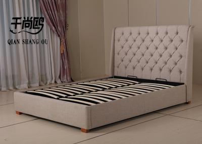 China Het duurzame Aangepaste Bed van Koningssize upholstered platform met Bergruimte onderaan Te koop