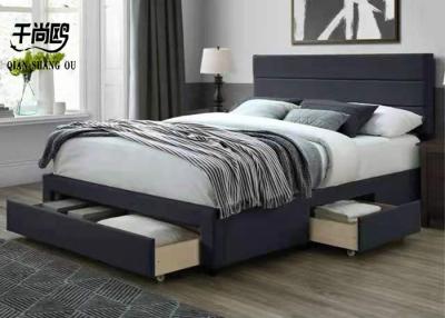 Cina Letto di regina ricoperto trapuntato, struttura europea del letto di regina del Wingback in vendita