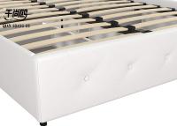 China King Size Slatted Bed Base , Diamond Cluster White Double Platform Bed for sale
