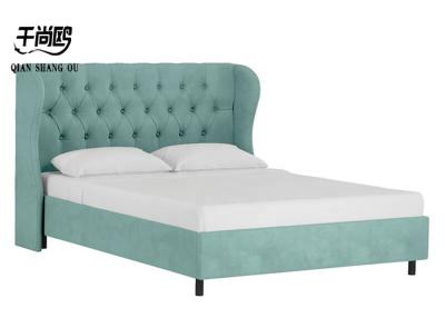 Cina Letto di legno della mobilia della camera da letto del letto trapuntato piattaforma di tela per l'appartamento in vendita