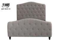 China Queen Size Upholstered Button Tufted Platform Bed customized for sale