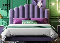 China Multifunctional King Size Upholstered Beds canvas / Flannel Material for sale