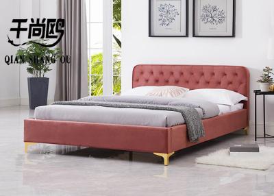 Cina Copertura molle della biancheria da letto della piattaforma del doppio del tessuto con le gambe dorate in vendita