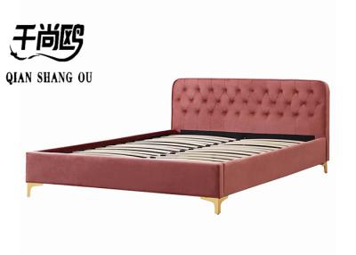 Cina Copertura molle della biancheria da letto della piattaforma del doppio del tessuto con le gambe dorate in vendita