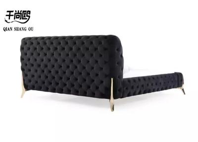 China Rei estofado adornado desproporcionado Dutch Velvet Material da cama confortável à venda