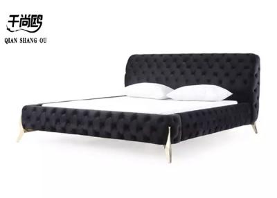 China Rei estofado adornado desproporcionado Dutch Velvet Material da cama confortável à venda