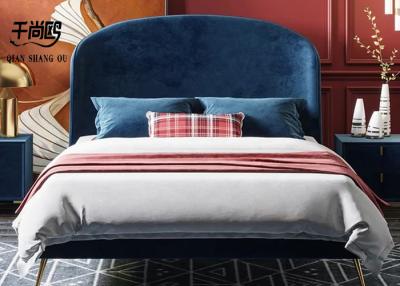 Cina Materiale ricoperto blu di lusso di re European Style Fabric del letto di piattaforma in vendita