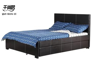 China Bedroom Classic Upholstered Bed With Drawers Low Key Platform Bed for sale