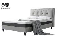 China Simple Classic Platform Tufted Bed Fabric Material Double Size for sale